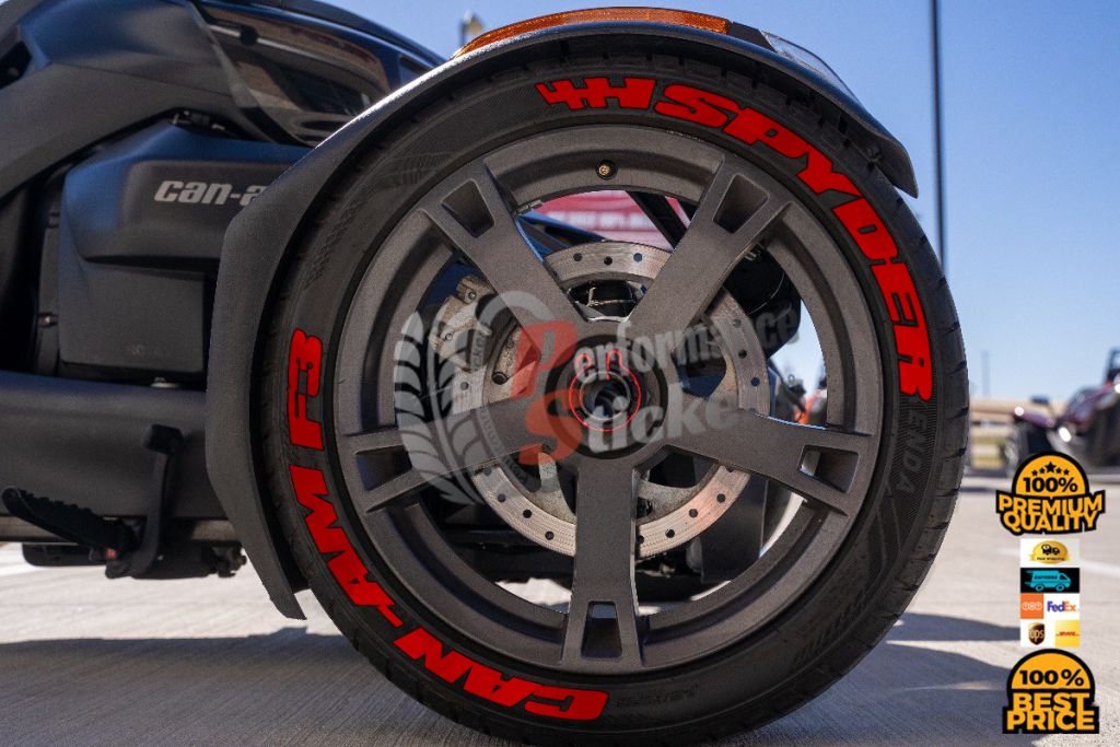 Spyder Can-Am F3 + Flag Full Red, Set for 3 Tires (963) - Tire Letter